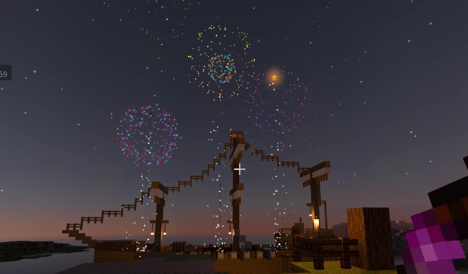 マイクラ 花火の星を作って船上花火大会をする | みさご学園